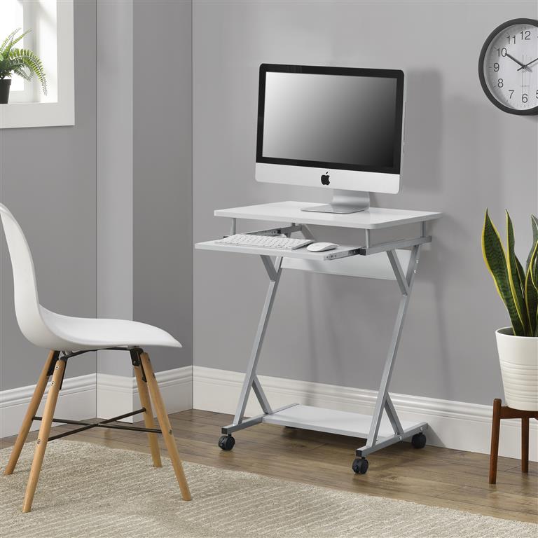 ComputerTafel Bureau op Wielen Pc Tafel 60x40x75 Cm Wit Kopen | Stoelen