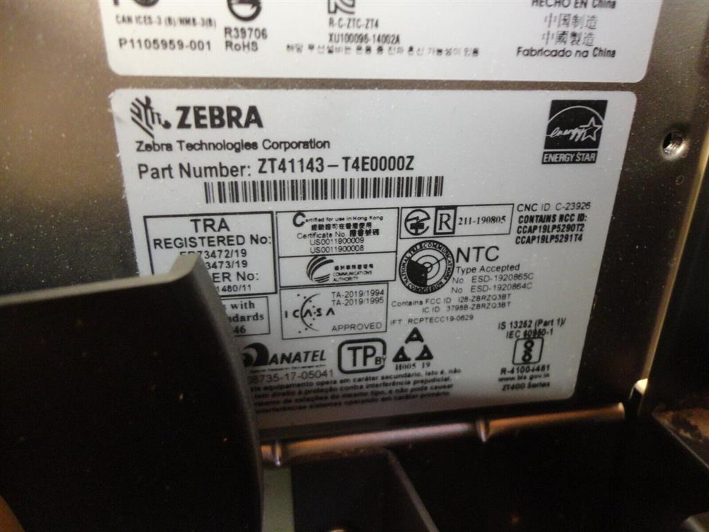 Zebra ZT411 Thermal Label Printer LAN + USB + Rewinder & Peel new ...