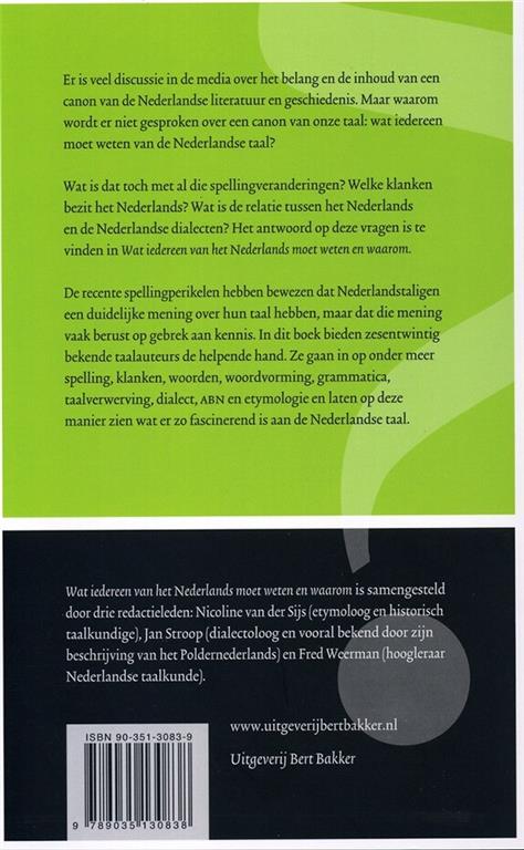 Wat Iedereen van het Nederlands Moet Weten en Waarom Kopen | Overige Boeken
