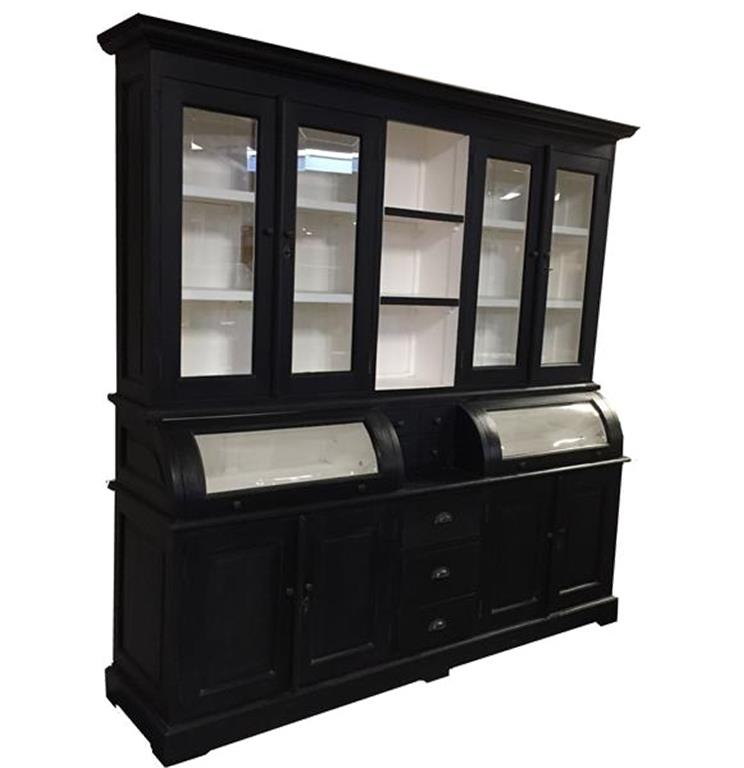 Zwarte Buffetkast 200cm Breed Bolle Kleppen Kopen | Buffetkasten