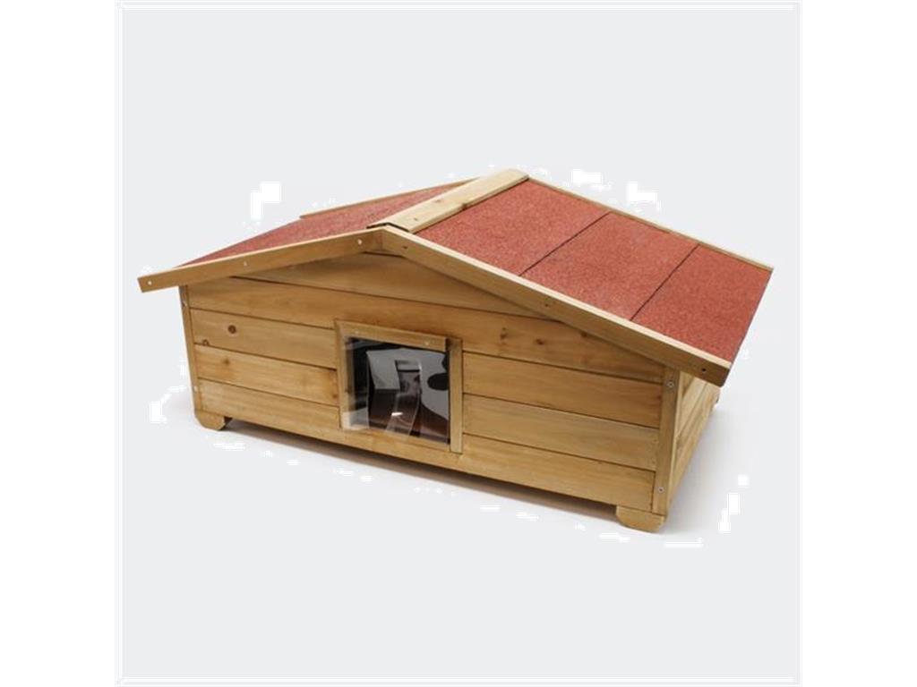 Kattenhuisje Large met Isolatie en Groot Kattenluik Kopen | Katten ...
