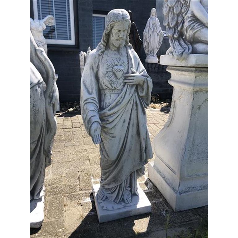 Een Groot Tuinbeeld, Jezus, Steen, Heilig Hart Kopen | Tuinbeelden en ...
