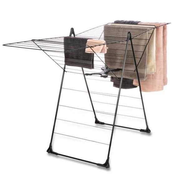 Blokker Droogrek Staand - Pinto 32m Zwart - Inklapbaar Wasrek - Zwart ...