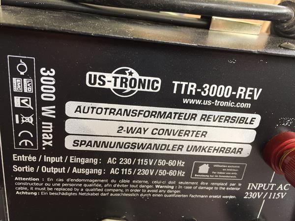 Omvormer US-Tronic AC115V/230V TTR-3000-REV Kopen | Camper-Accessoires