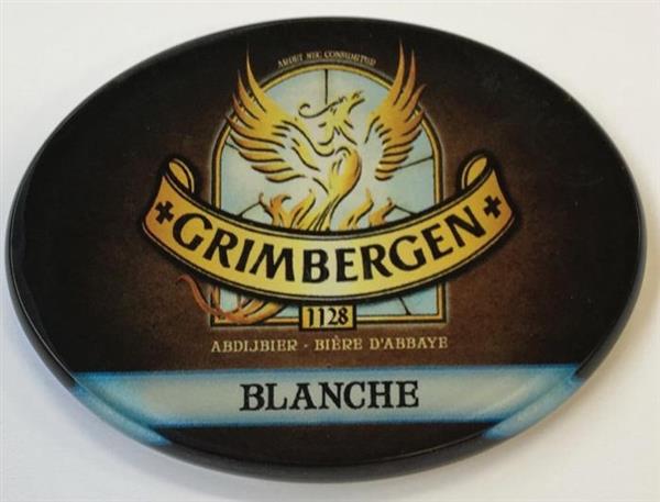 Occasion - Ovale Taplens Grimbergen Blanche Plat Kopen | Brouwerij ...